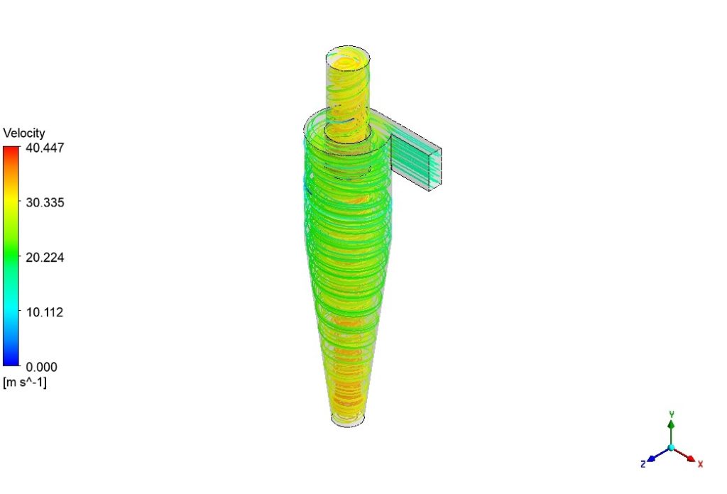 Cyclone Dust Separator CFD Validation: Fluent DPM Simulation