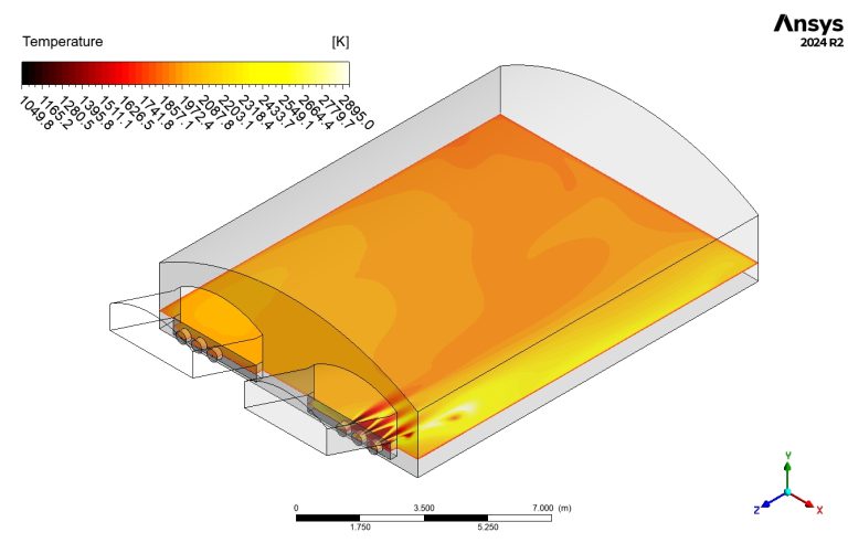 Glass Melting Furnace CFD Simulation, ANSYS Fluent Training | CFDLAND