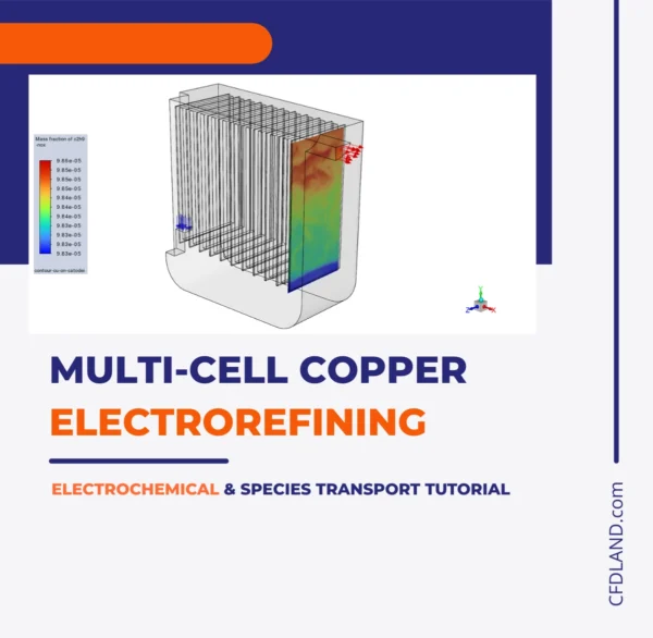 Multi-Cell Copper Electrorefining CFD Analysis: ANSYS Fluent Tutorial